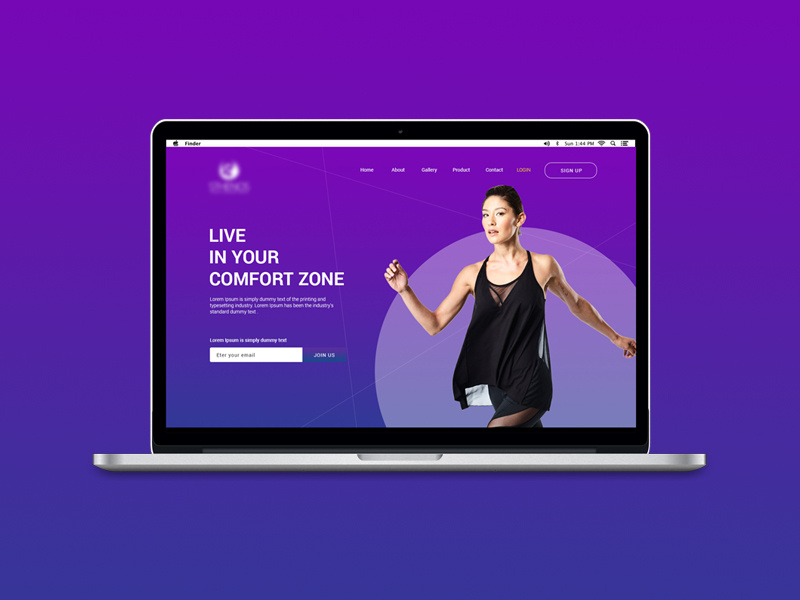 ladies sportswear website landing page by Rahul on Dribbble