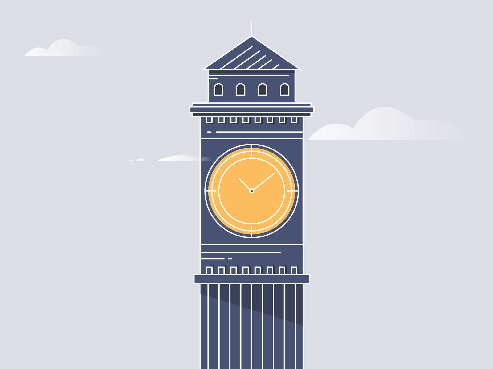 Clock tower by Sourav Sarkar on Dribbble