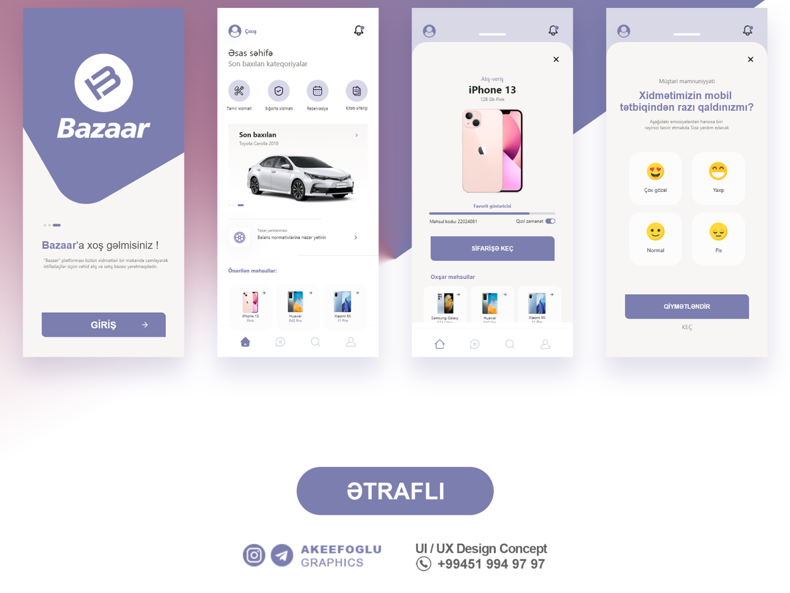 "Bazaar" App UI/UX Design Concept by Akeefoglu on Dribbble