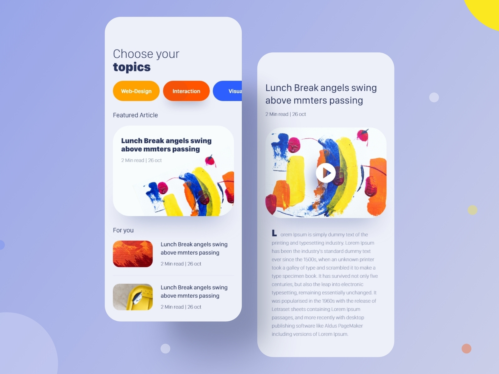 News & Article app page concept by Shohag 🐙 on Dribbble