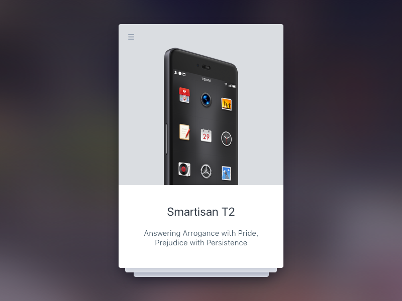Smartisan T2 by Superoutman on Dribbble