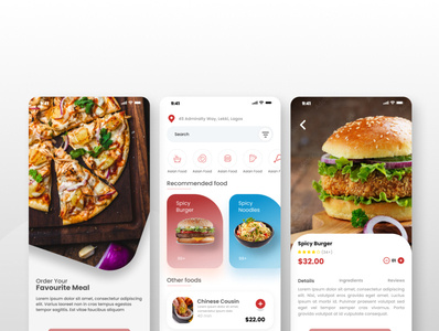 Food App Design by Valentine Ojiaku on Dribbble
