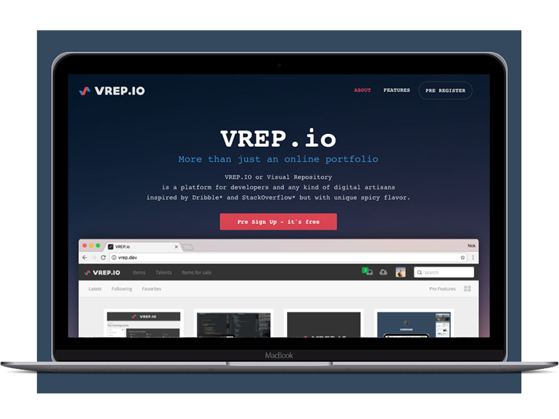 Vrep Landing by Nick Surmanidze on Dribbble