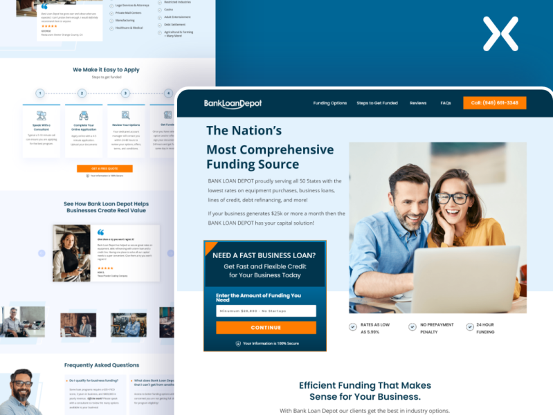 Bank Loan Depot | Loan Landing Page by Waseem Bashir on Dribbble