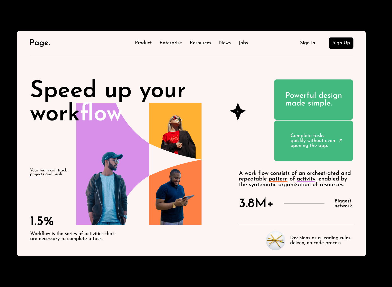 Page. by Emmanuel on Dribbble