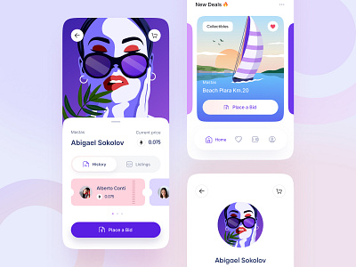 NFT Auction - Mobile Design 👍 by Budiarti R. for Orely on Dribbble