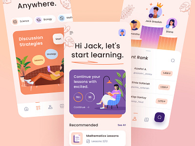 Online Learning Service Mobile App by Budiarti R. for Orely on Dribbble