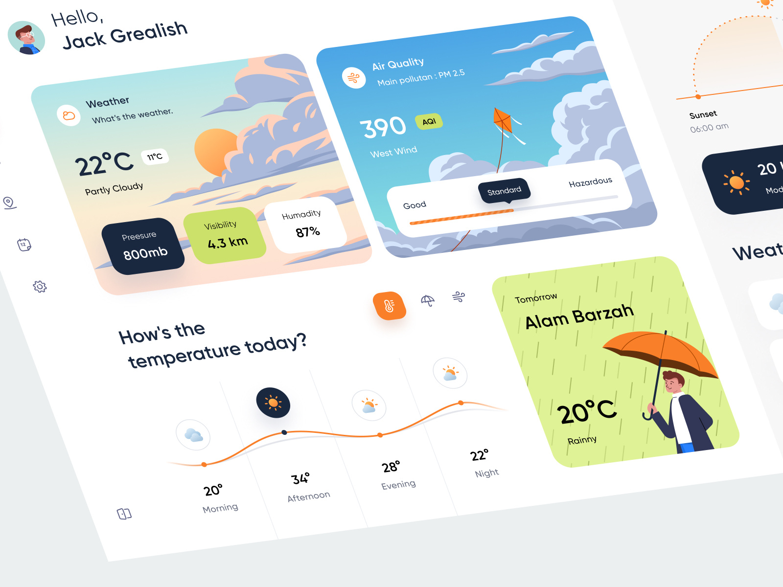 Weather App Dashboard Design 🌦 by Budiarti R. for Orely on Dribbble