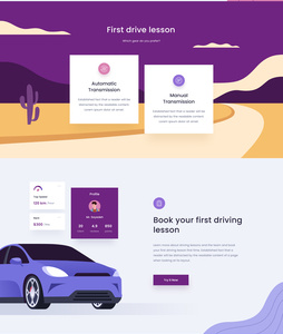 Driving School Landing Page by Budiarti R. for Orely on Dribbble