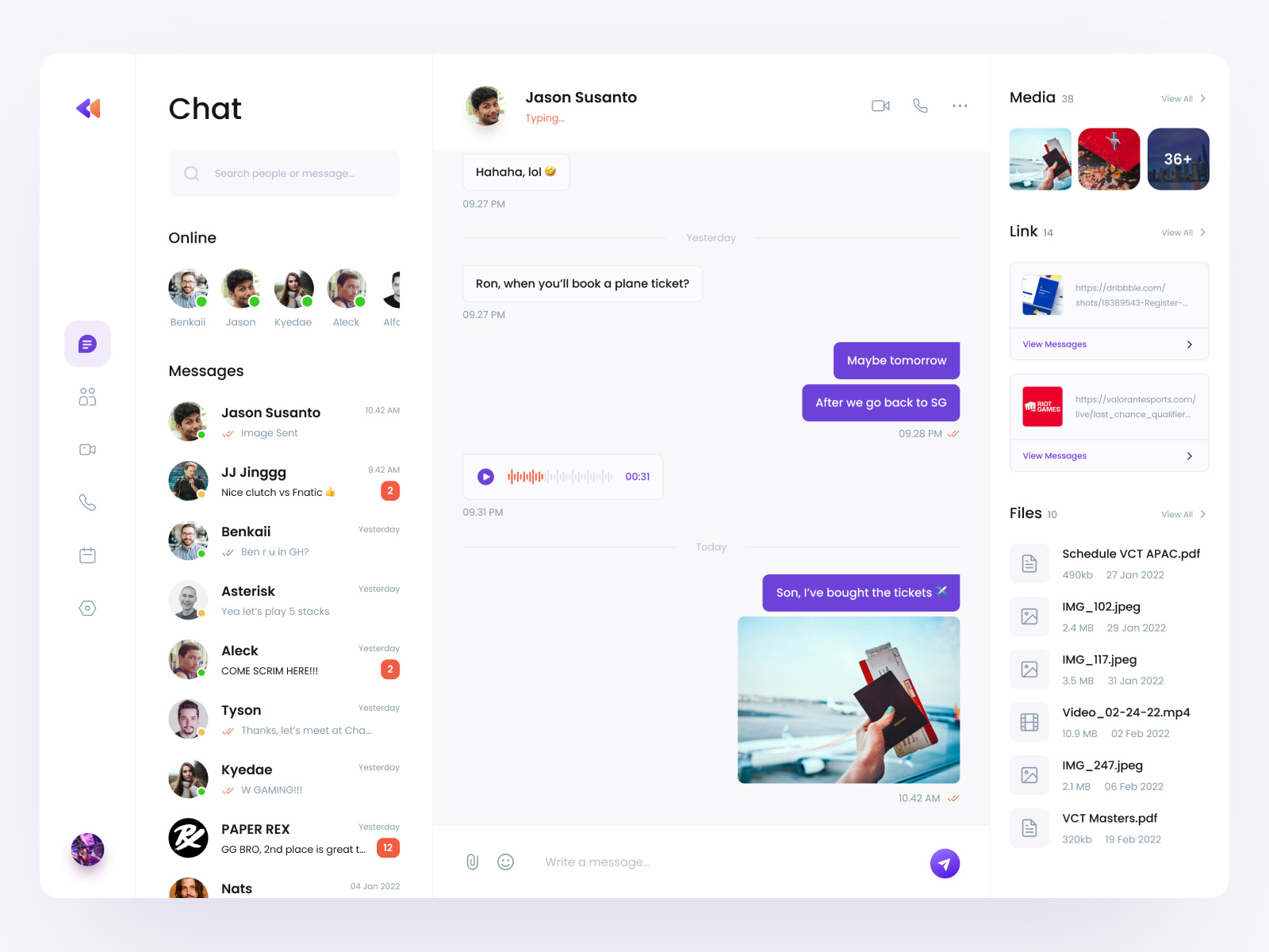 Chat Community Dashboard by Bagas Mochammad Rhafi on Dribbble