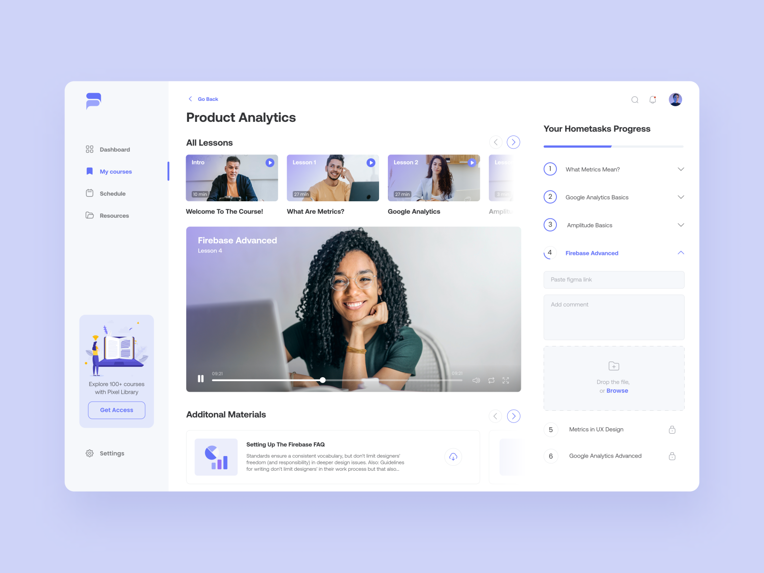 E-learning Platform Design by Iryna Dolid for Fireart Studio on Dribbble