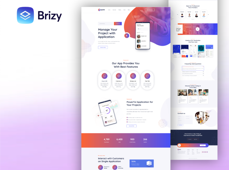 Brizy Cloud - Appside Template by Brizy Cloud Website Builder on Dribbble