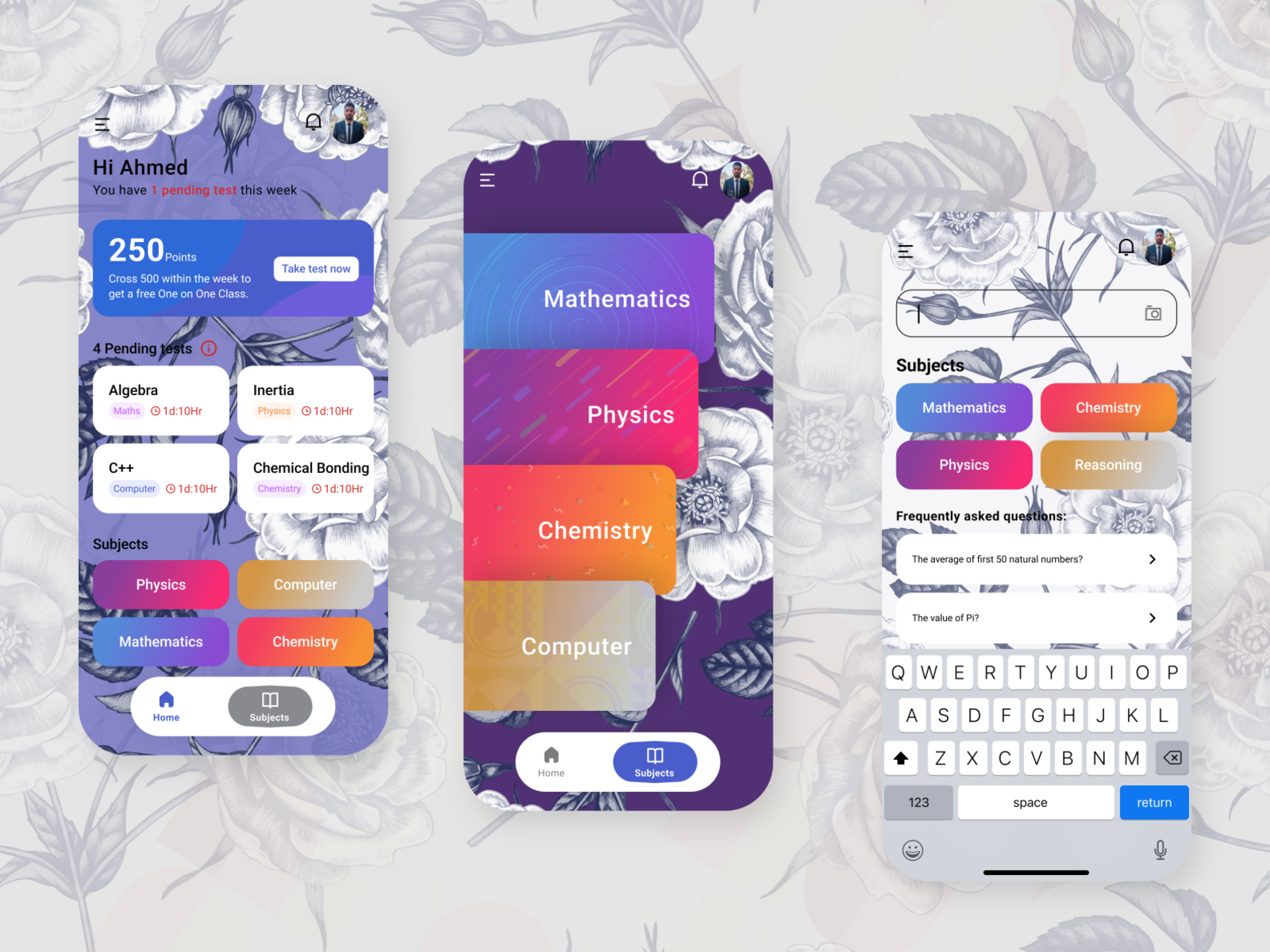AskIt App UI Design by Ahmed Ali on Dribbble