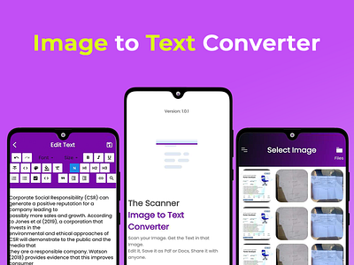Converting Image to Text App by Ahmed Ali on Dribbble