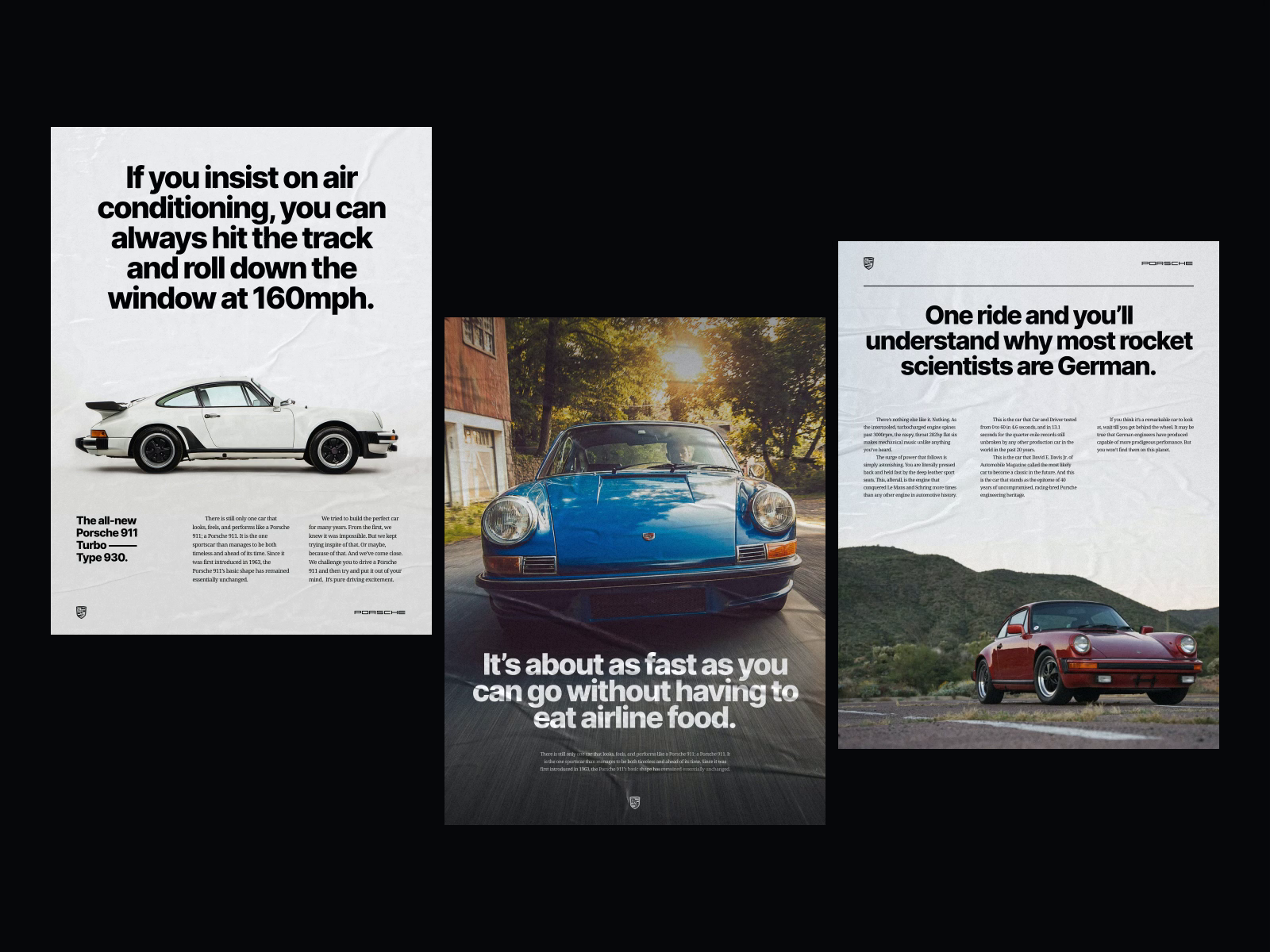 Porsche Print Ads by Steven Hanley on Dribbble