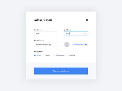 Add Modal by Caleb Sylvest for Spacetime on Dribbble