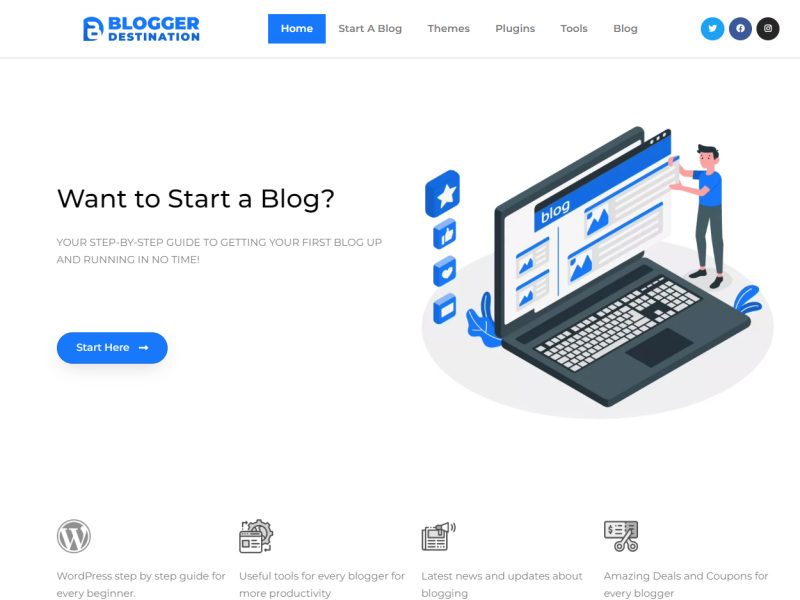 Blogger Destination by Rithvik Podduturi on Dribbble