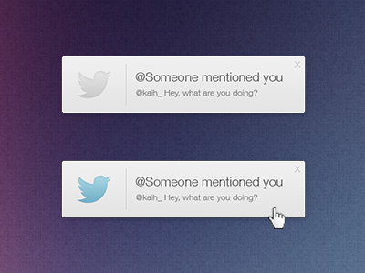 Twitter Notification by Kai Halfinger on Dribbble