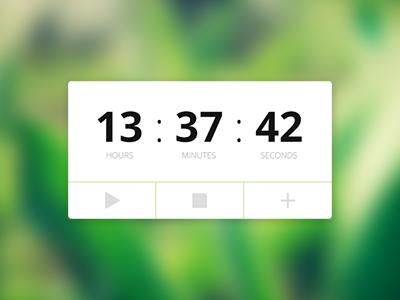 Timer/Stopwatch widget by Kai Halfinger on Dribbble