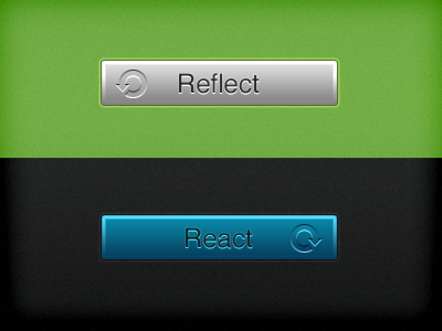 Reflectreactbuttons by Jaysen Hope on Dribbble