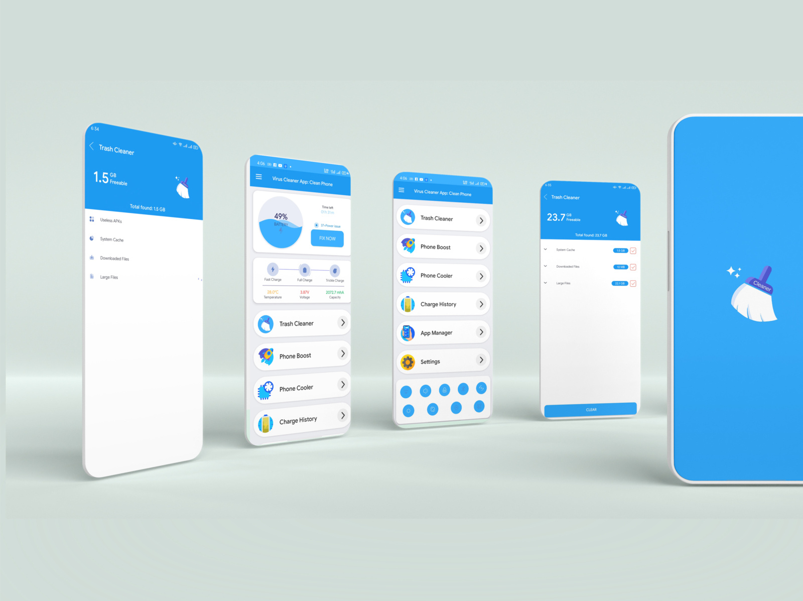 Virus Cleaner App UI UX Design by Ali Haider Asghar Ali on Dribbble