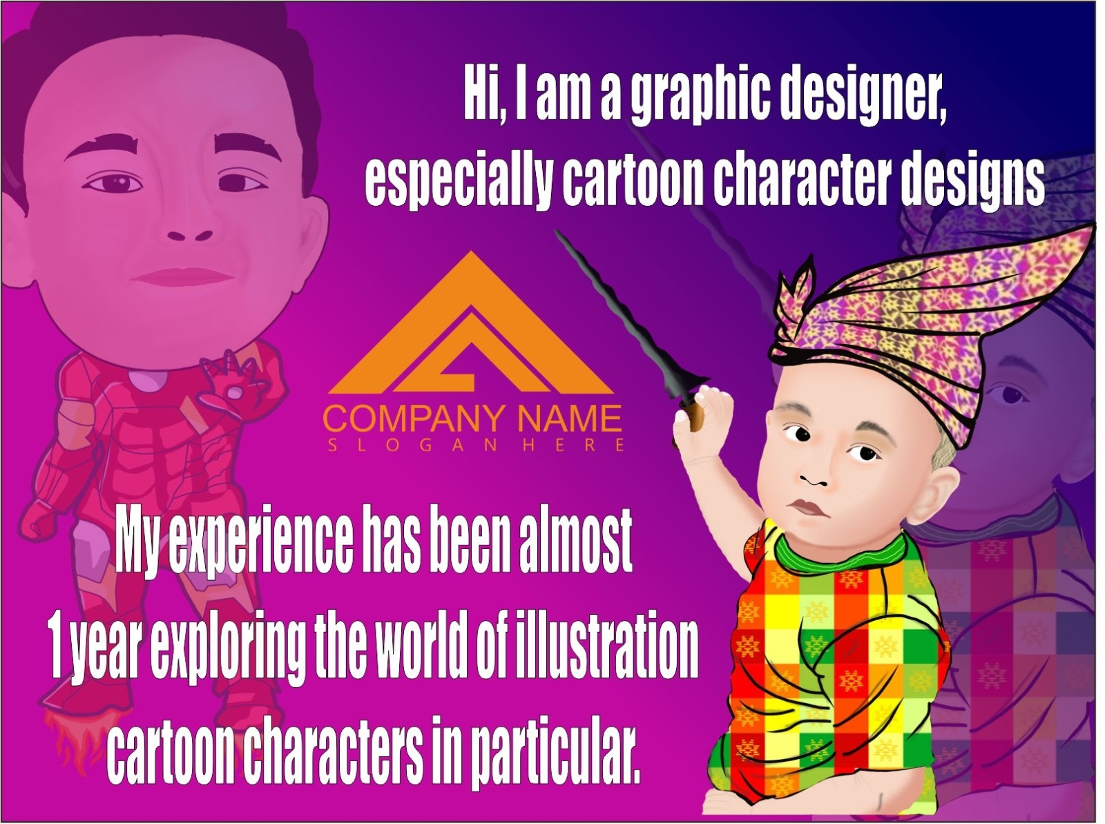 DESIGNER GRAPHIC CARTOON CHARACTER by ALIEF GRAFIKA on Dribbble