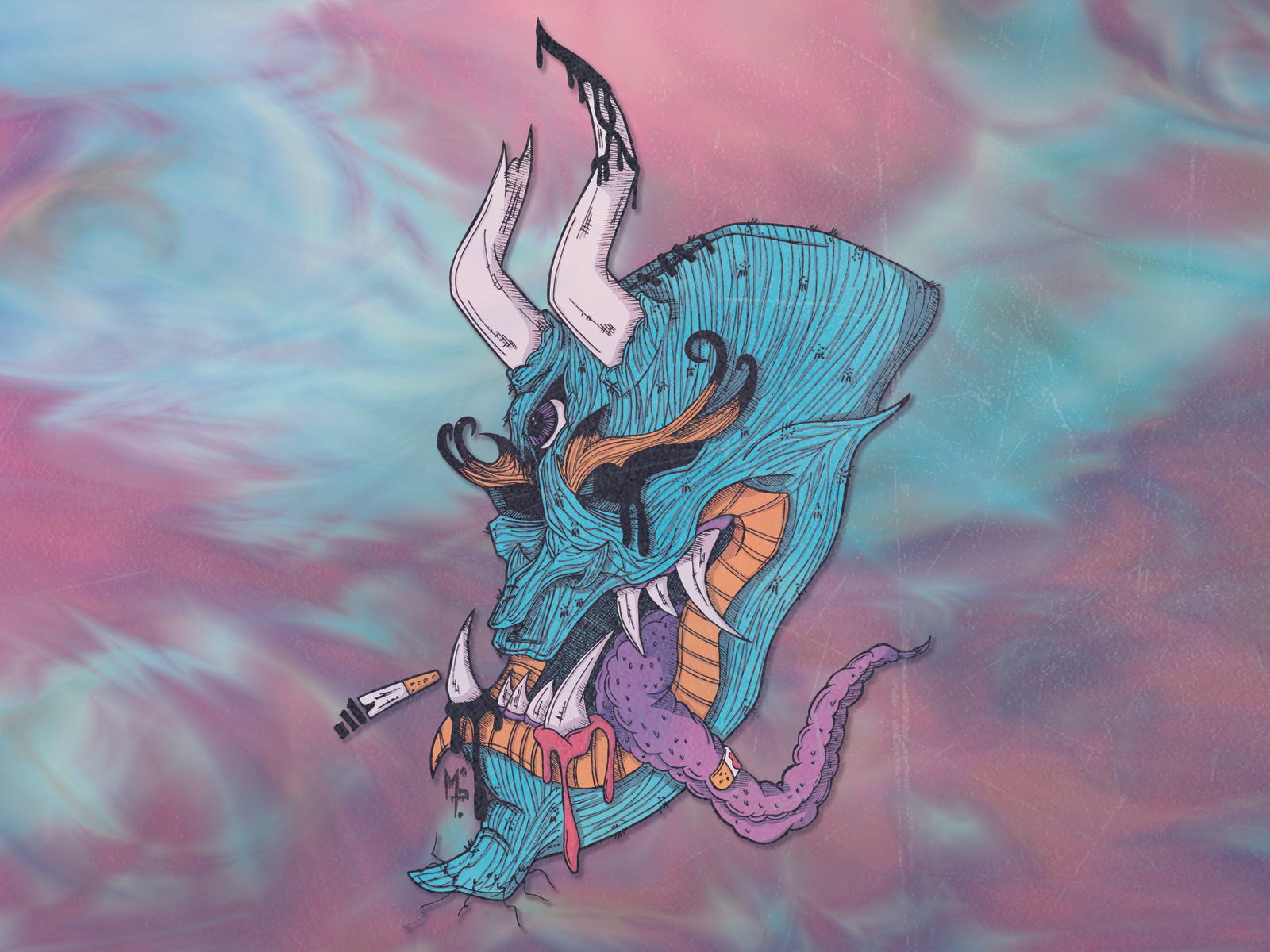 Oni in Blue by Myrto Petrou on Dribbble