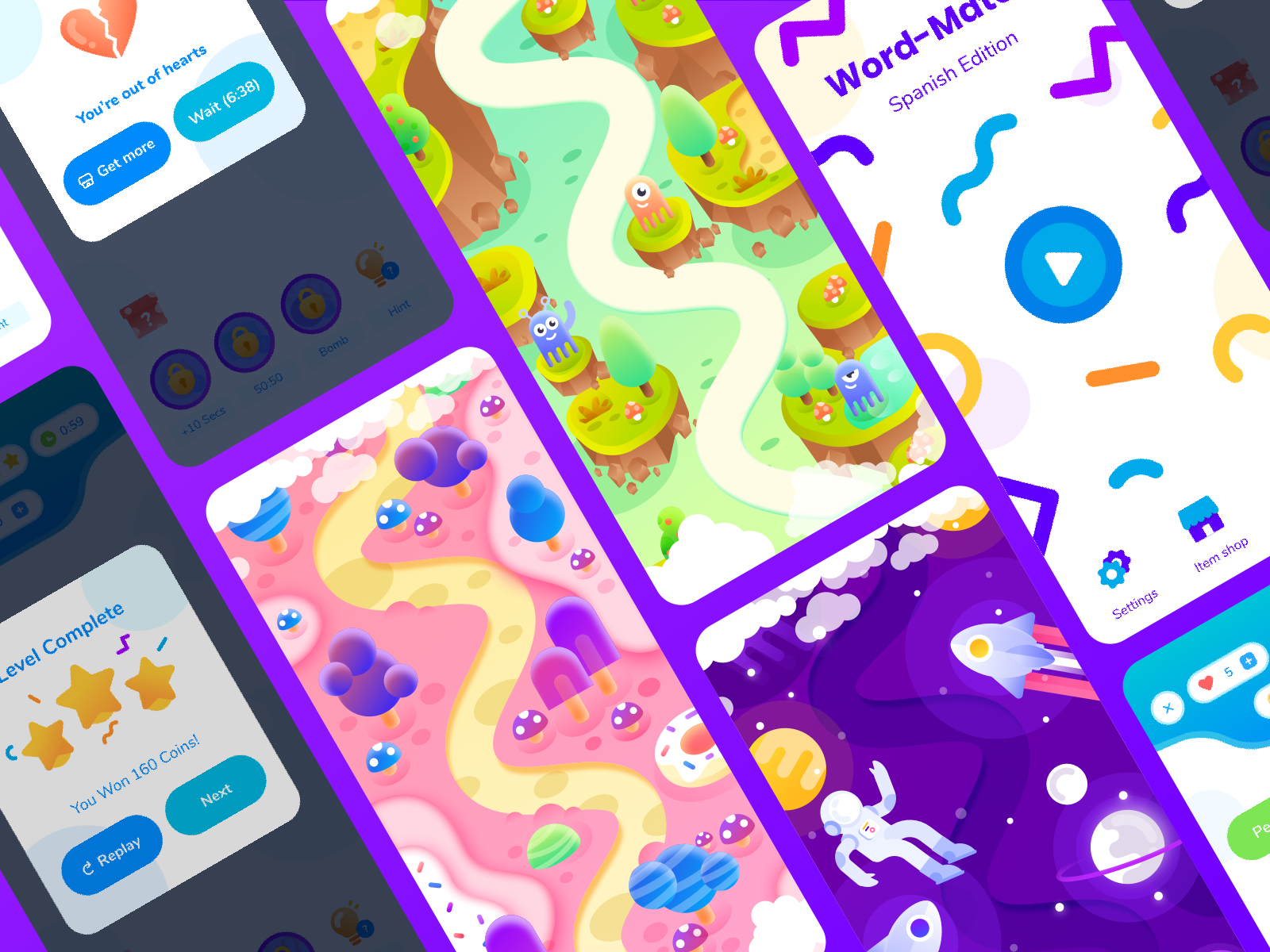 "Word-Match" Game Design Preview by Randompopsycle for Playfull Pixel ...