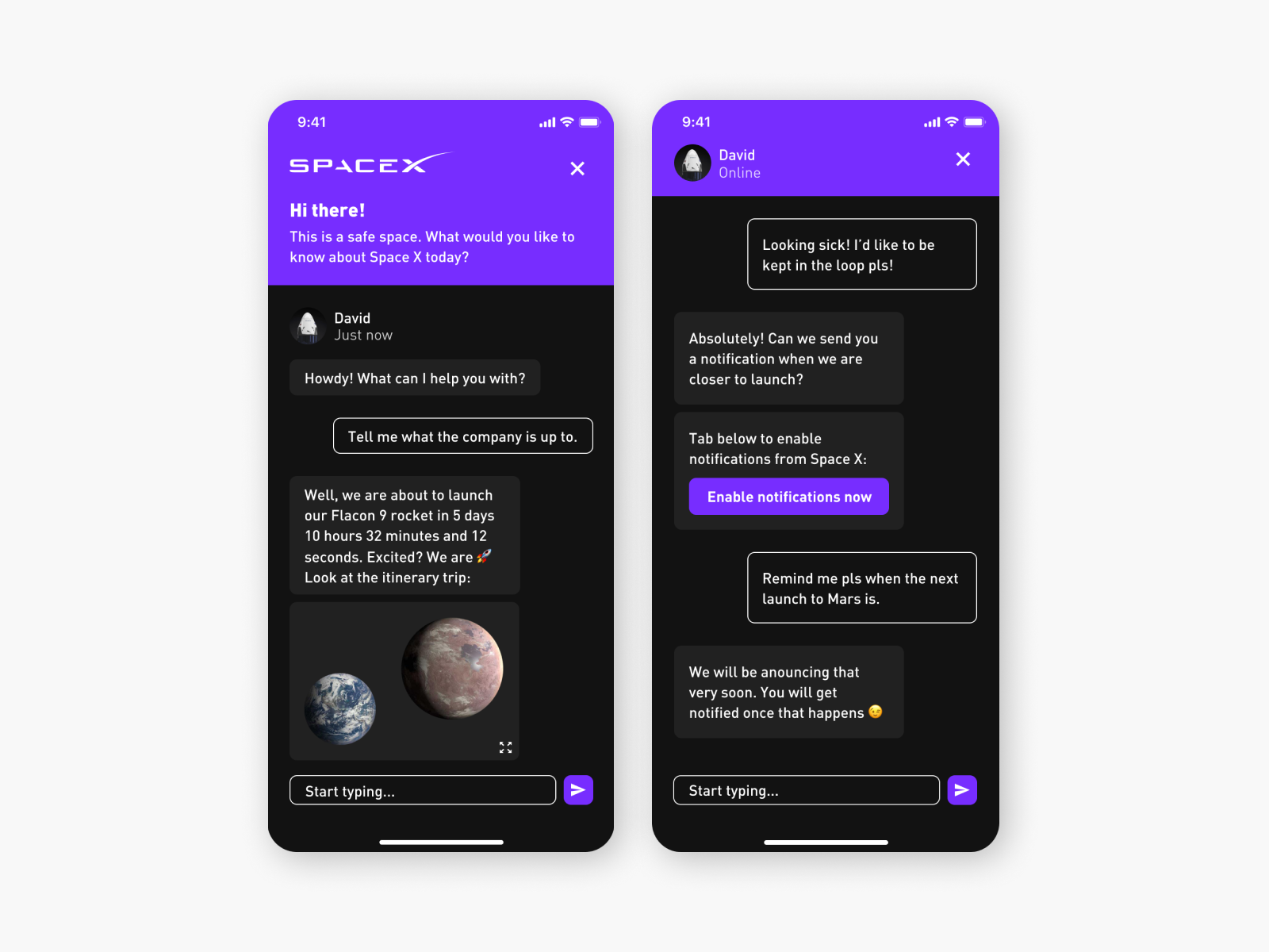 Live Chat UI by Ermis Anastasopoulos on Dribbble