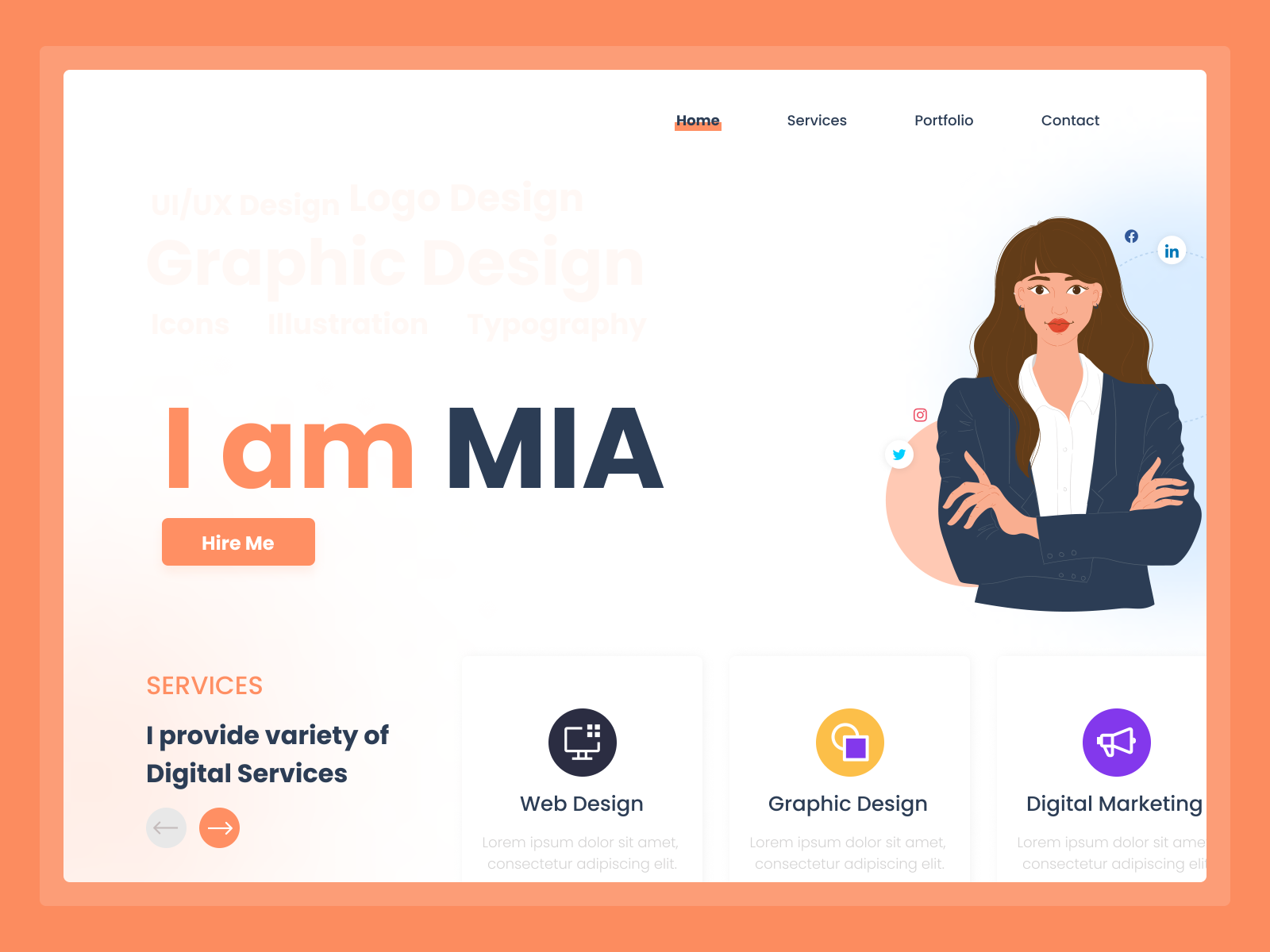 Freelance Graphic Designer Website by Shubham Graphics on Dribbble