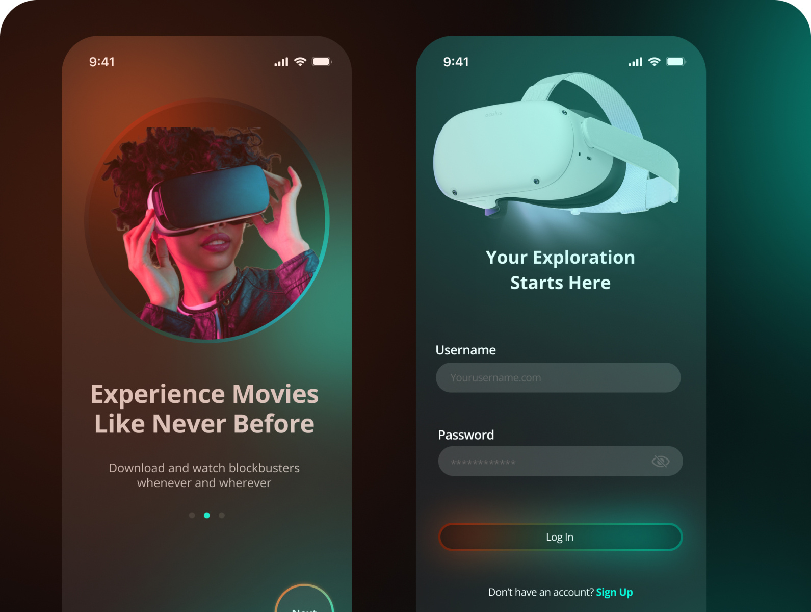 VR movie app Redesign by Omotoyosi Ogunye on Dribbble