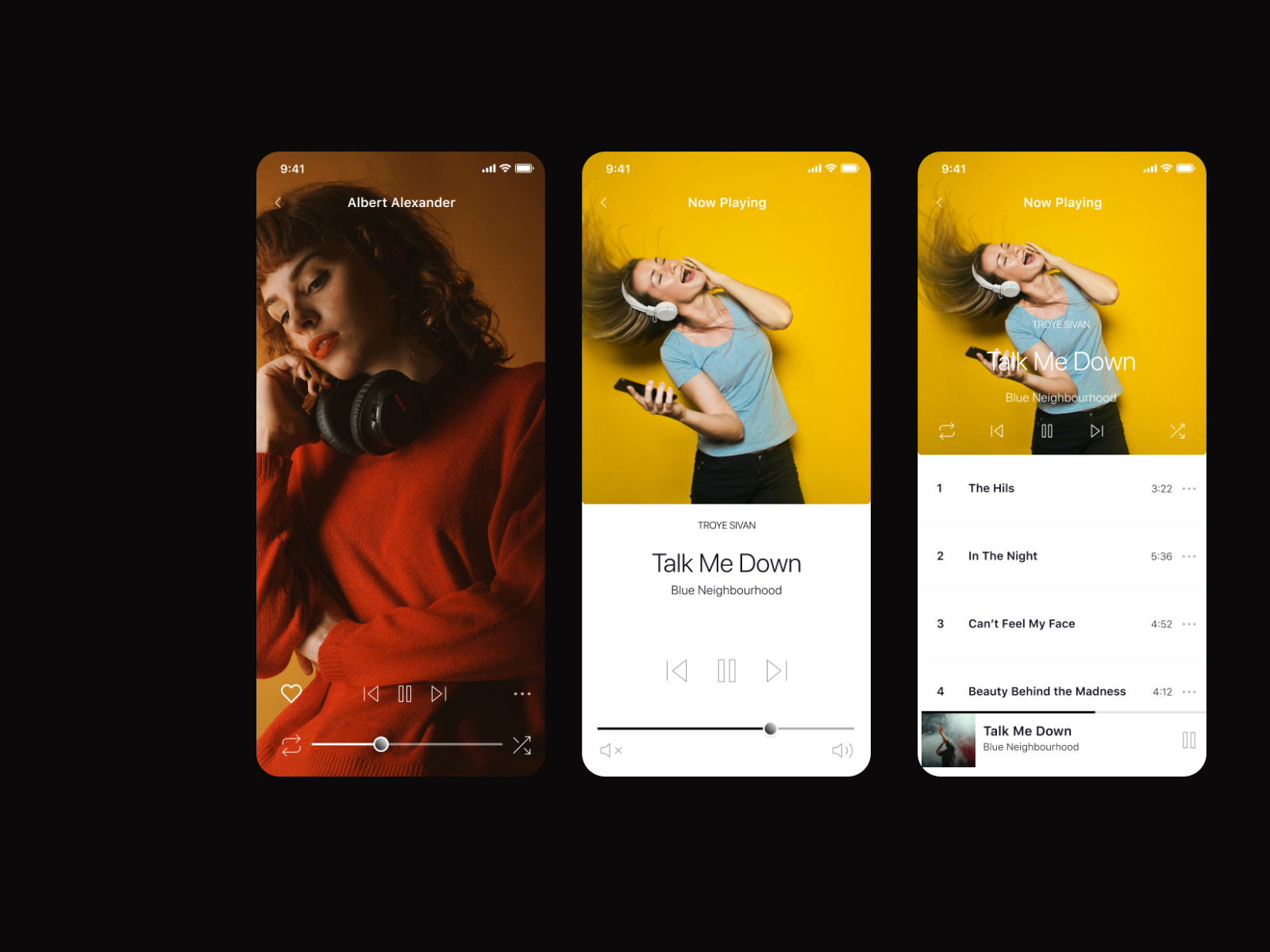 Phone Music Screens by Shanti Shrivastav on Dribbble