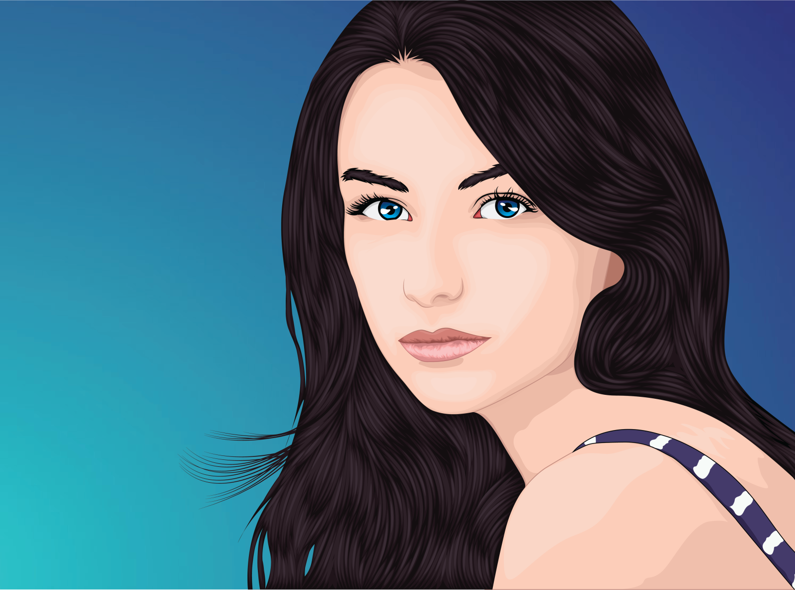 Girl Vector Portrait by Yasir Arafat on Dribbble