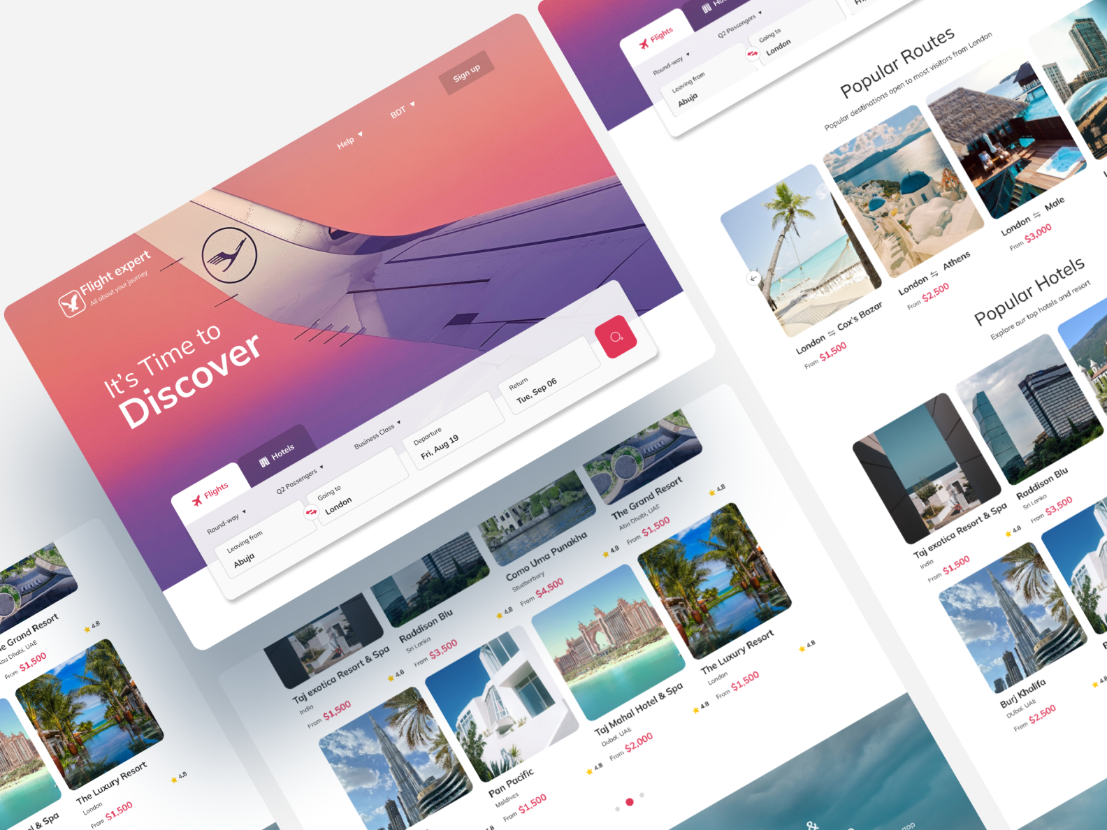 Flight Expert Landing Page by David Adetoro on Dribbble