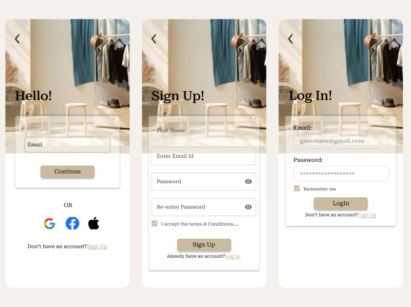 Sign Up Pages by Greeshma_g on Dribbble