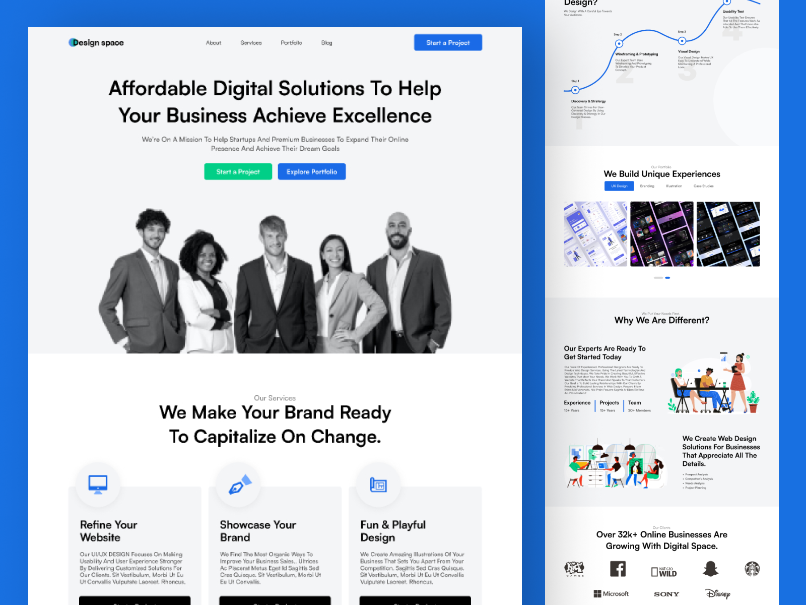 Digital Agency Web Design by Muhammad Azhar on Dribbble