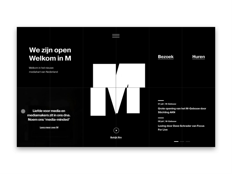 M-Building Homepage animation by Kamiel Meijers for 51North on Dribbble