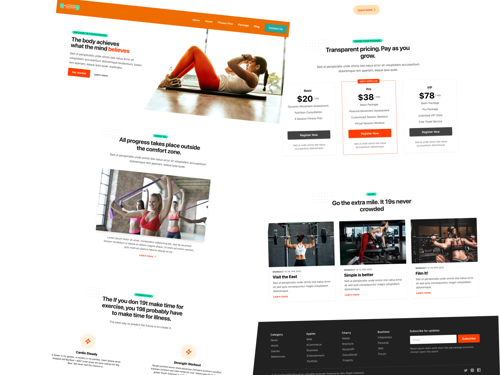 FITGYM - Gym & Fitness Template by Budhi Apriyanto on Dribbble
