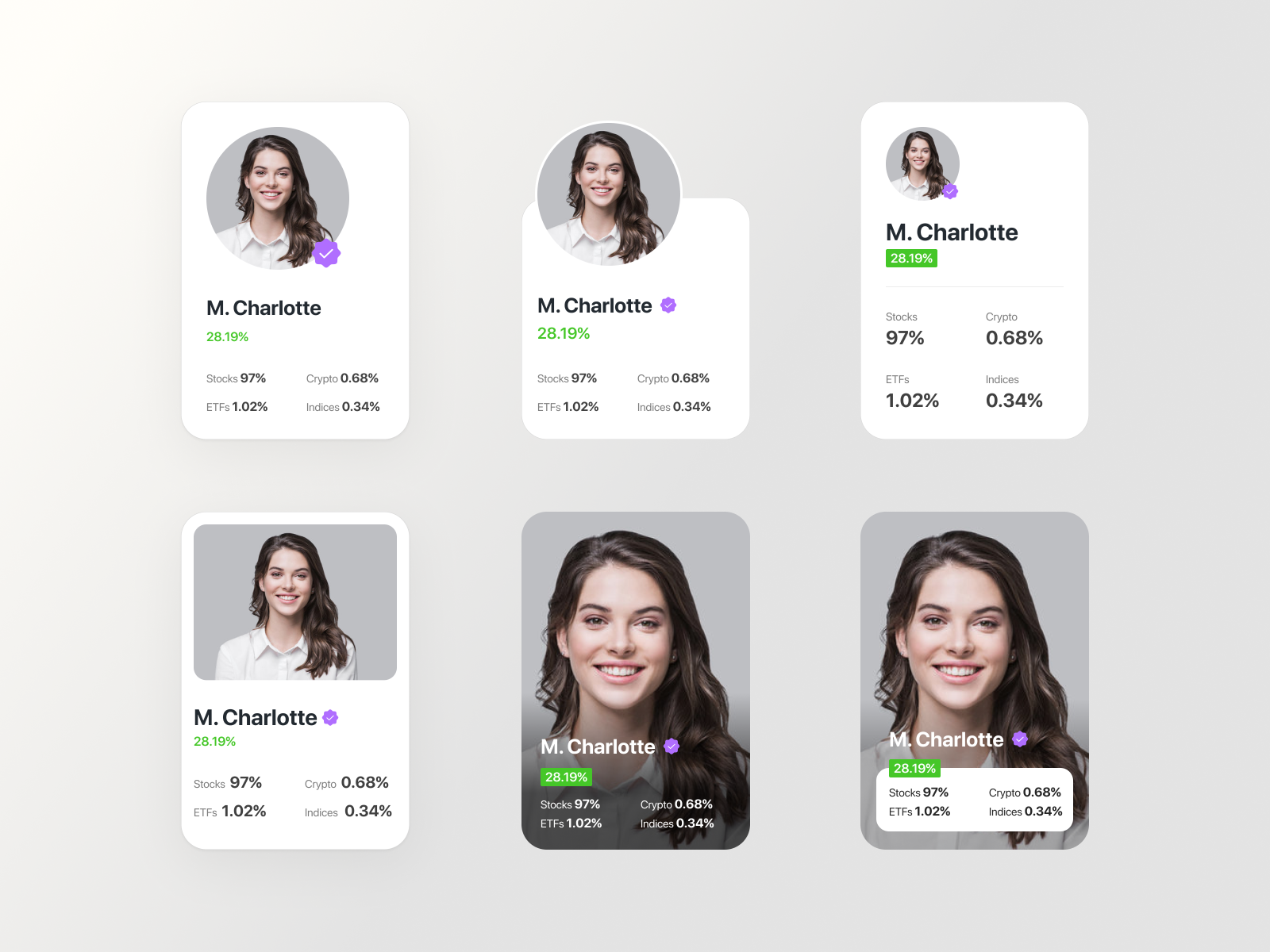 Profile Options by Minh An on Dribbble