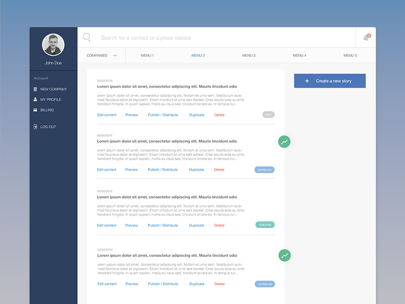 PK Dashboard suite by Thomas Destaing on Dribbble
