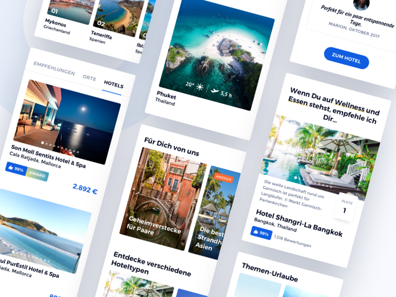 Mobile View by HolidayCheck on Dribbble