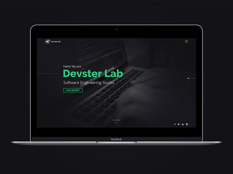 Website design for Devster Lab company by Roman Yurchenko on Dribbble
