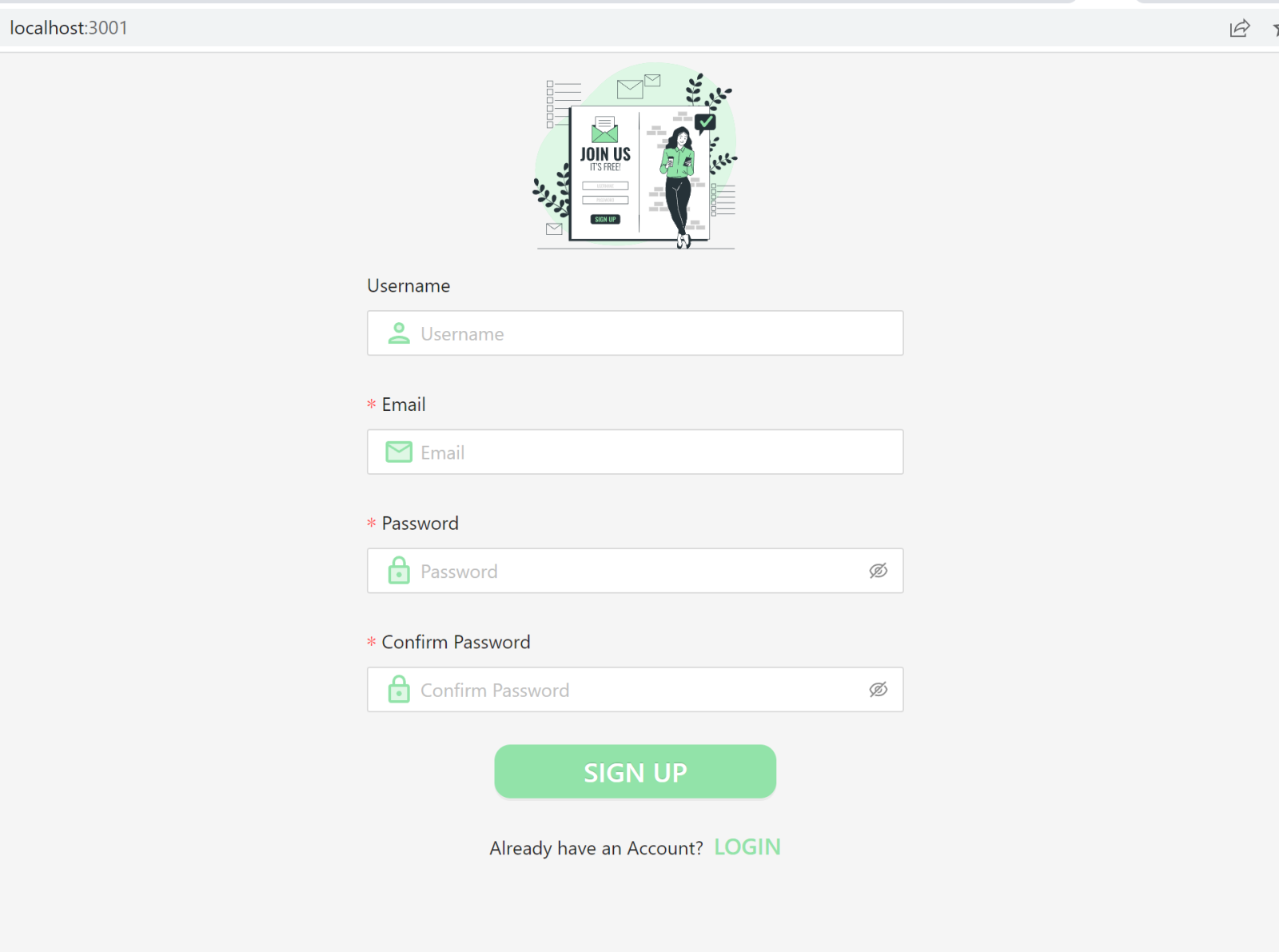 Simple Sign Up Page by Wanjiru Mercy on Dribbble