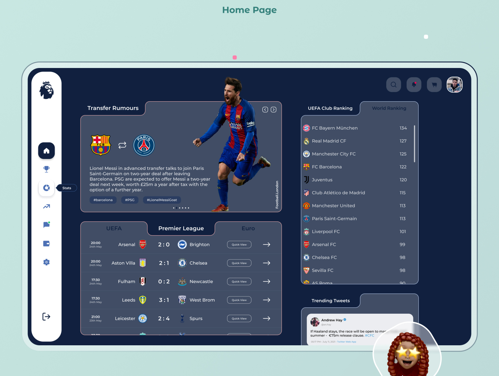 Football • Home Page Design by uixyash 👨‍💻 on Dribbble