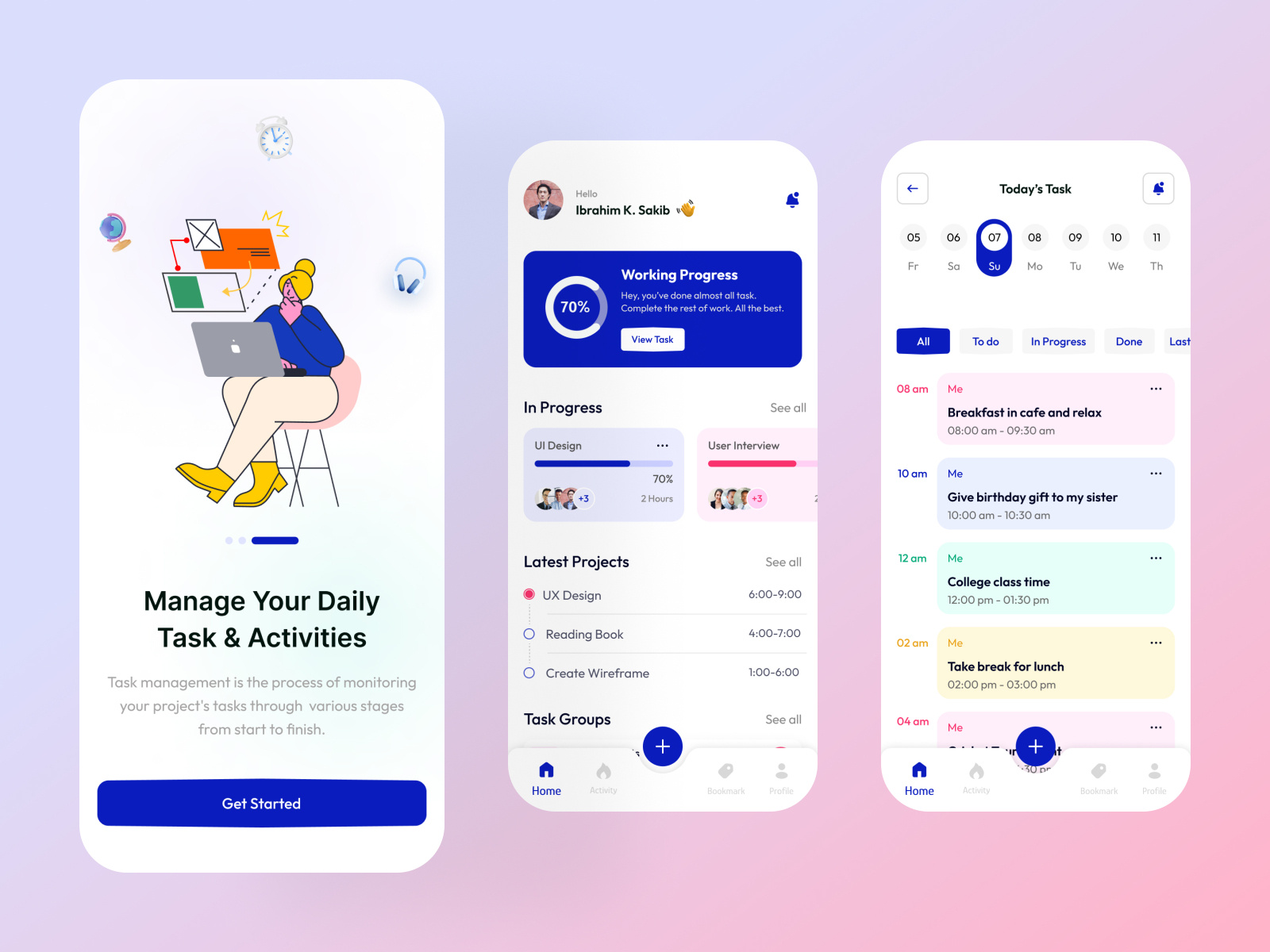 Task Management App by Ibrahim K. Sakib on Dribbble