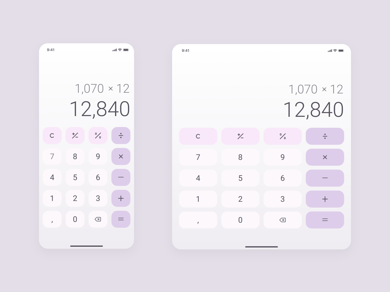 Calculator design by Yuliia on Dribbble