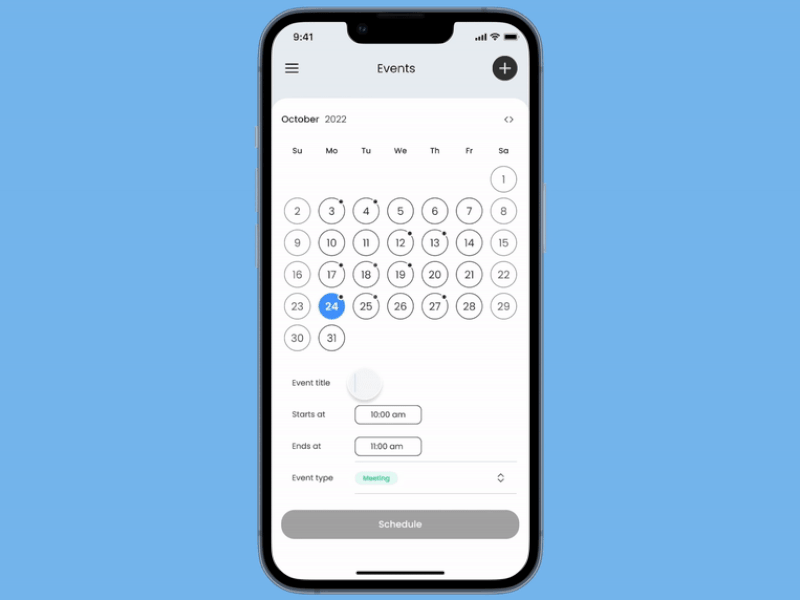 Calendar / Event Planner by Yuliia on Dribbble