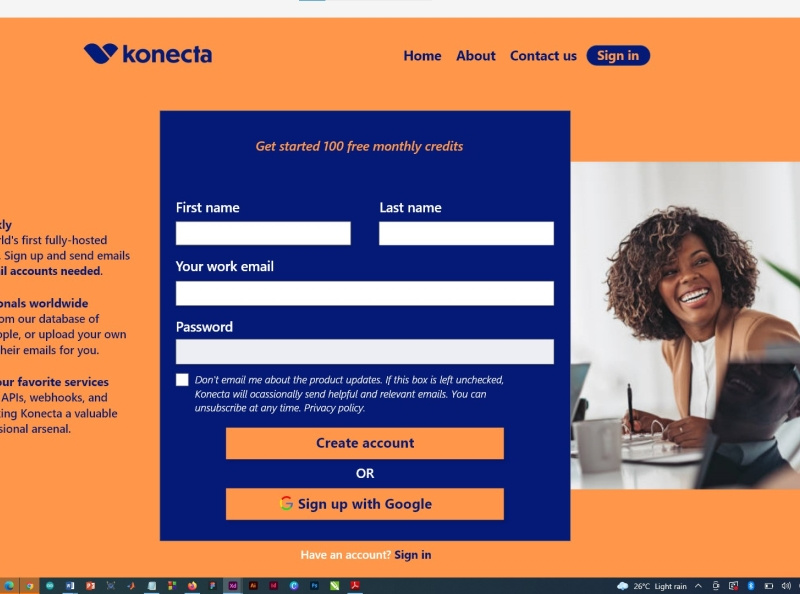 Desktop Registration page UI design by Oghenegare on Dribbble