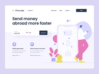 Money Transfer Website by Farhan Fauzan on Dribbble