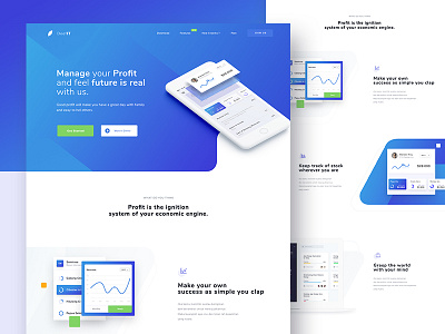 Profit Manager Landingpage by Farhan Fauzan on Dribbble